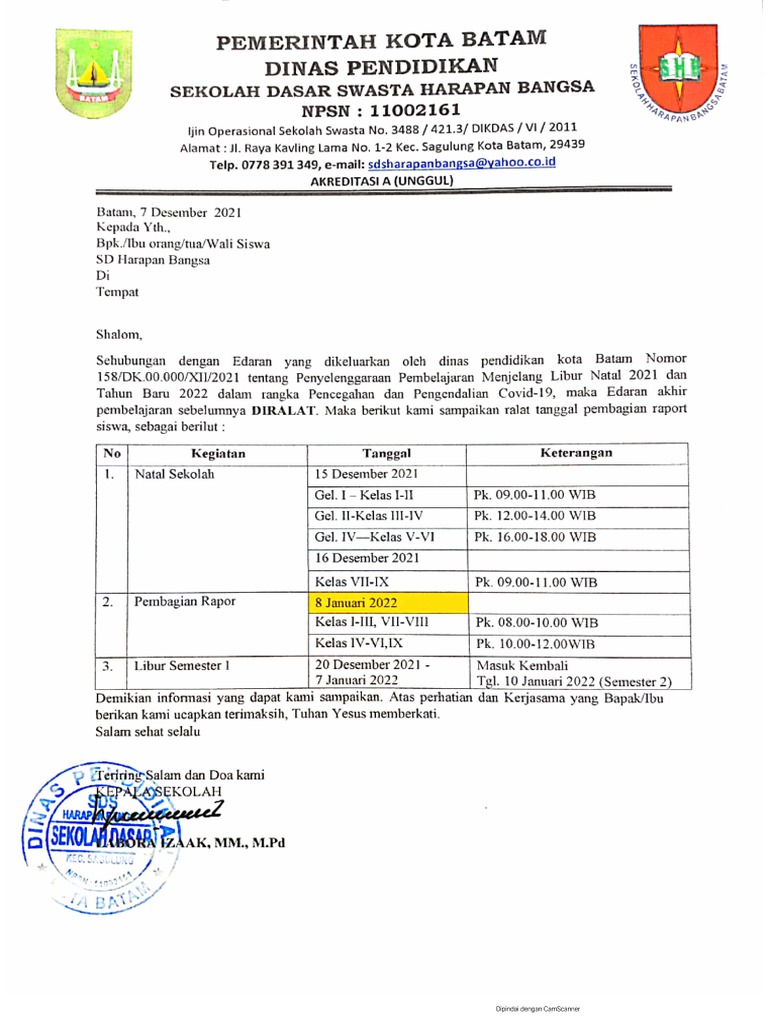 Info Libur SHB | PDF