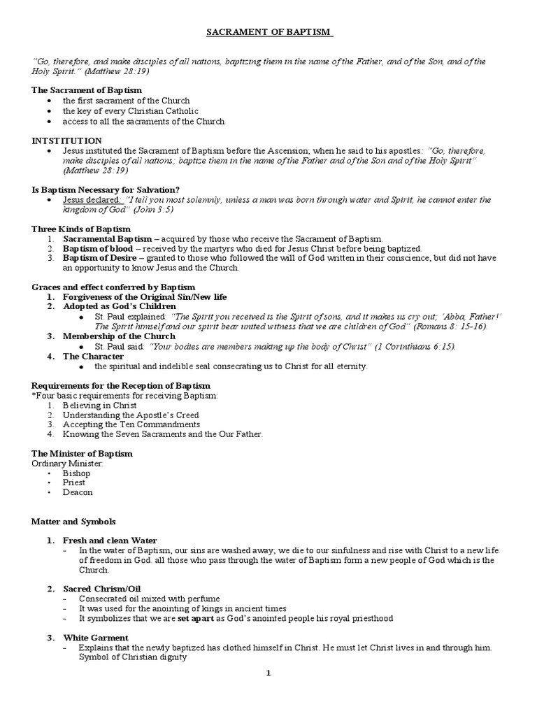 Worship and Sacraments Notes | PDF | Baptism | Confirmation