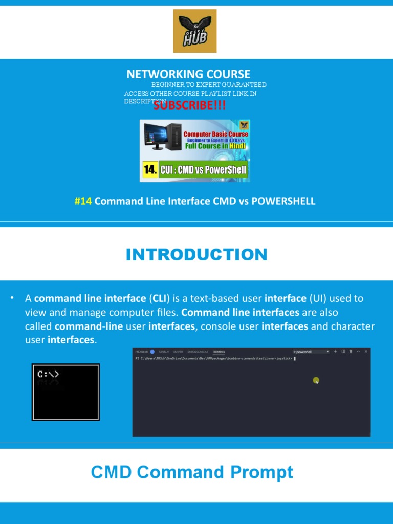 CMD vs PowerShell: Key Differences Explained | PDF | Art | Computers