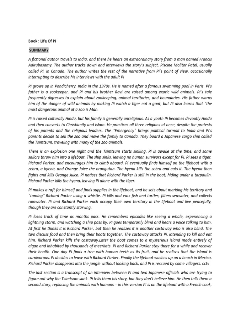 Document Life of Pie | PDF