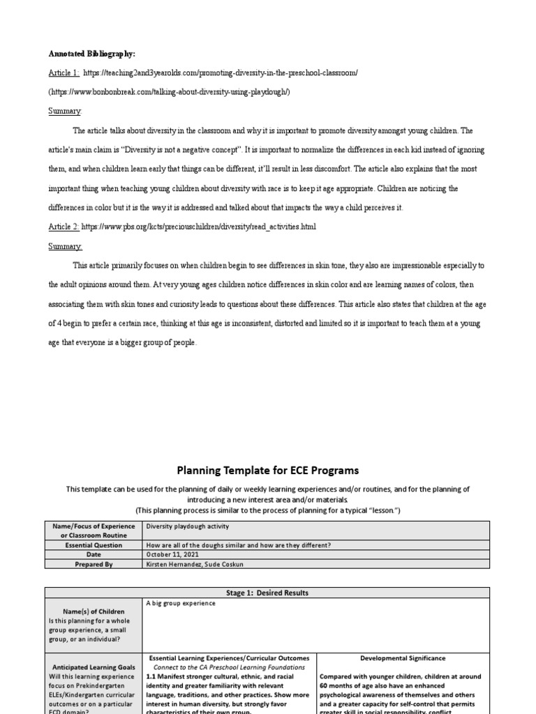 Antibias Curriculum Plan | PDF