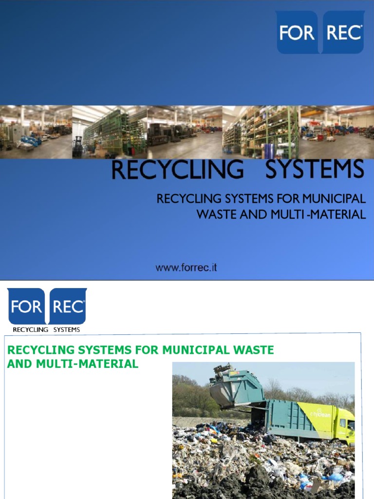 Municipal Waste Recycling Systems Guide | PDF | Recycling | Municipal ...