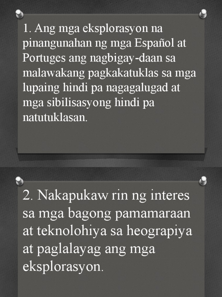 Epekto NG Unang Yugto NG Kolonisasyon | PDF