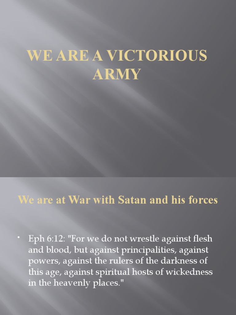 A Victorious Army | PDF | Armor Of God | Religious Belief And Doctrine