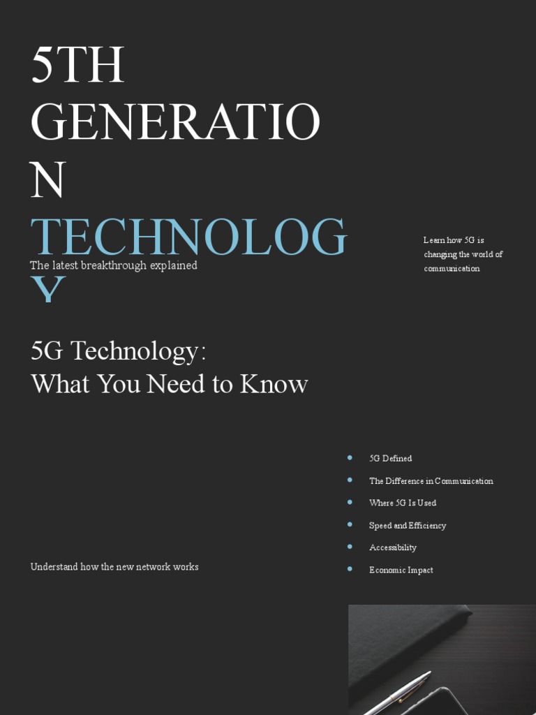 5TH Generation Technology | PDF | 4 G | Internet Of Things