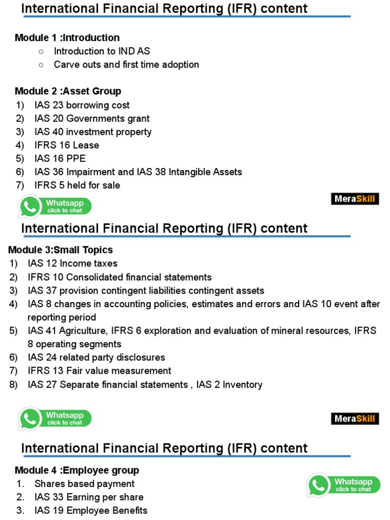 IFRS Course Module | PDF