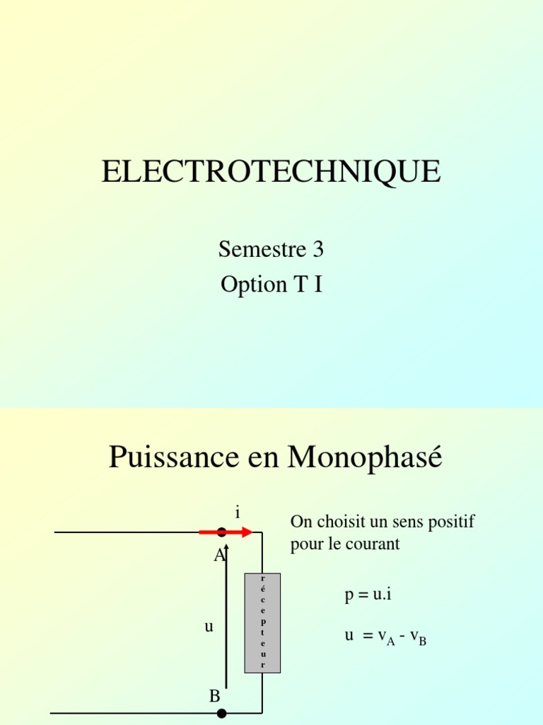 Cours Electrotechnique | PDF | Transformateur électrique | Puissance (physique)