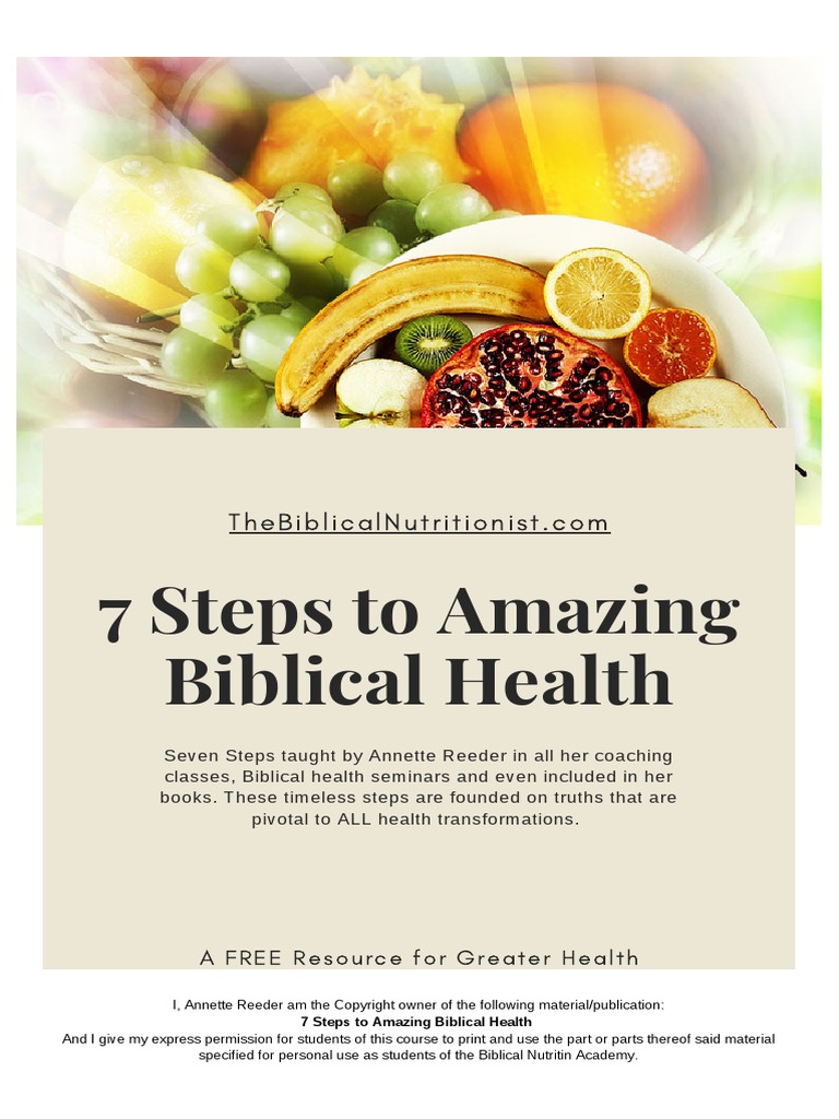 7 Steps To Amazing Biblical Health and Lies That Prevent It Final With ...