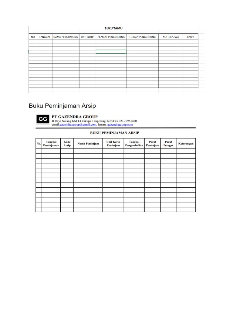 Form Arsip | PDF