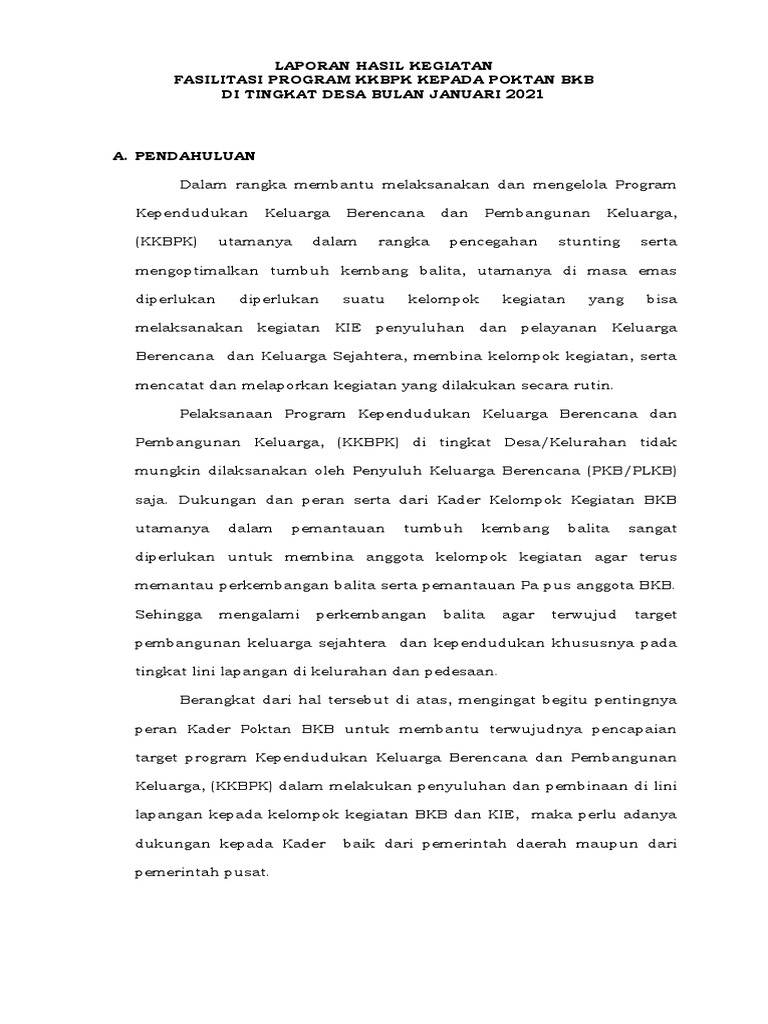 Laporan BKB | PDF