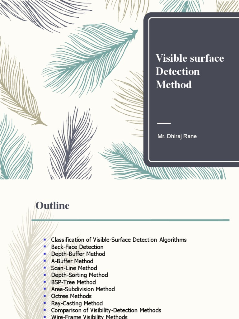 Visible Surface Detection All | PDF | 3 D Computer Graphics | Image Processing