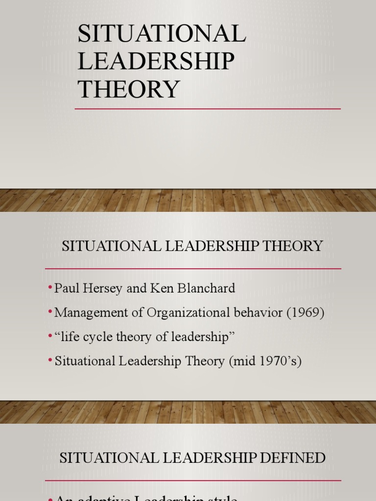 Situational Leadership Theory Explained | PDF | Leadership | Leadership