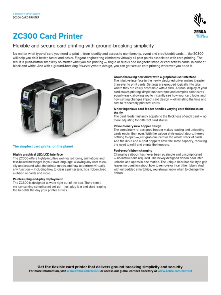 zc300 Specification Sheet Emea en Us A4 | PDF | Microsoft Windows ...