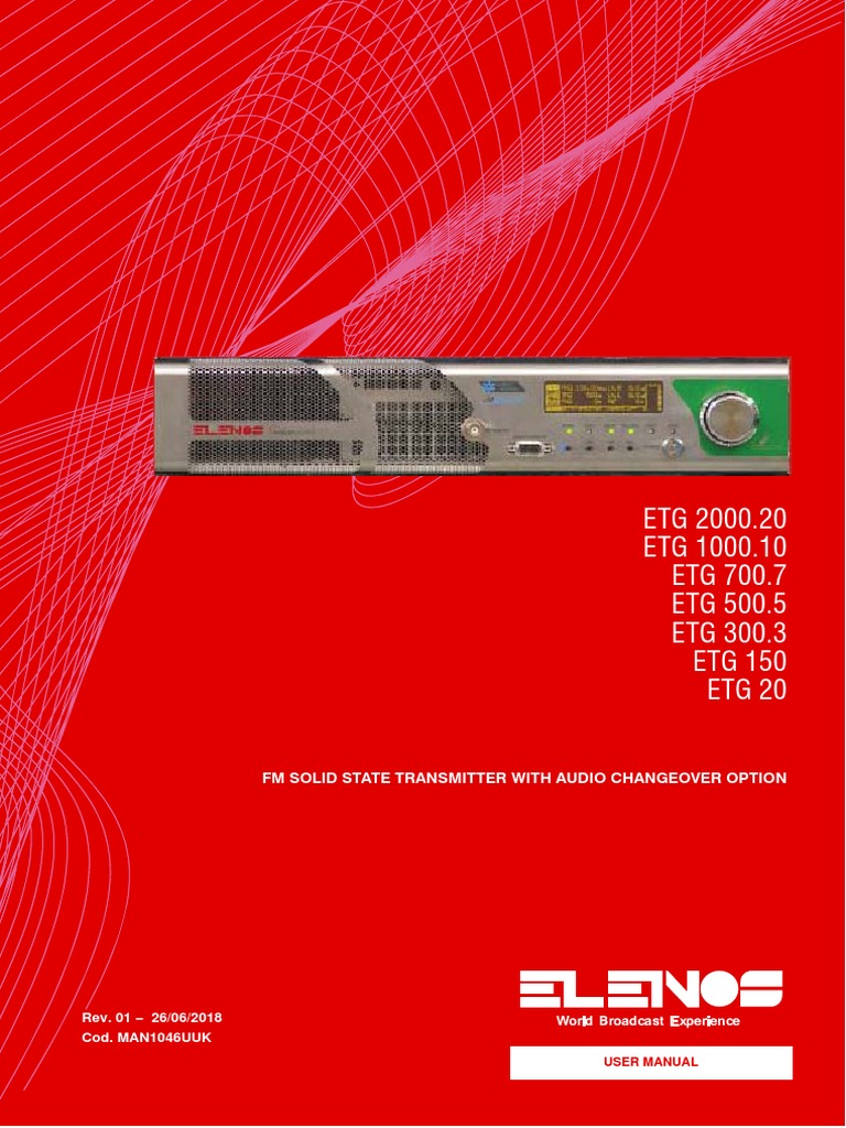 Etg2000 Etg1000 Etg700 Etg500 Etg300 Etg150 Etg20 Technical Manual ...