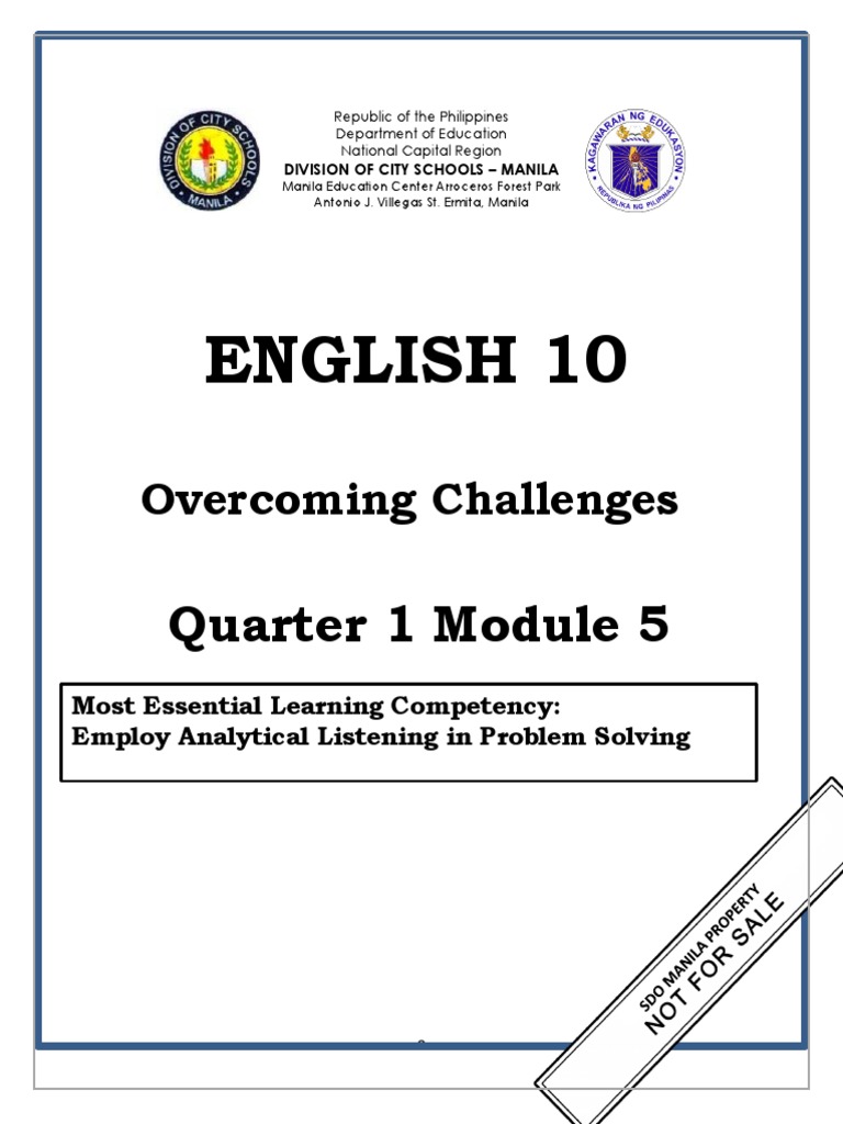 ENGLISH 10 - Q1 - Mod5 - Types of Listening | PDF | Critical Thinking ...