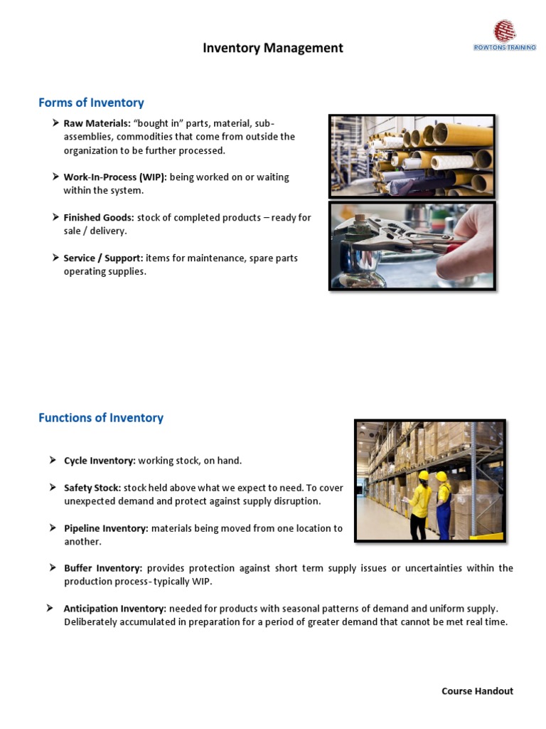 Functions and Types of Inventory | PDF