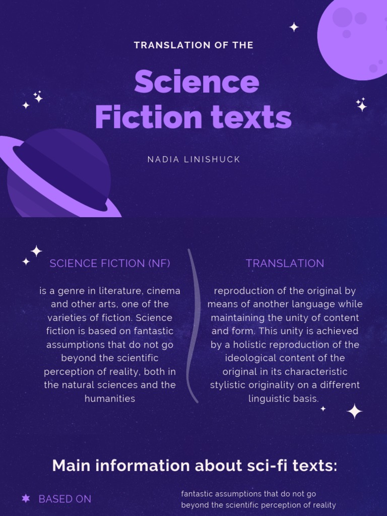 Science Fiction Translation Insights | PDF | Translations | Science