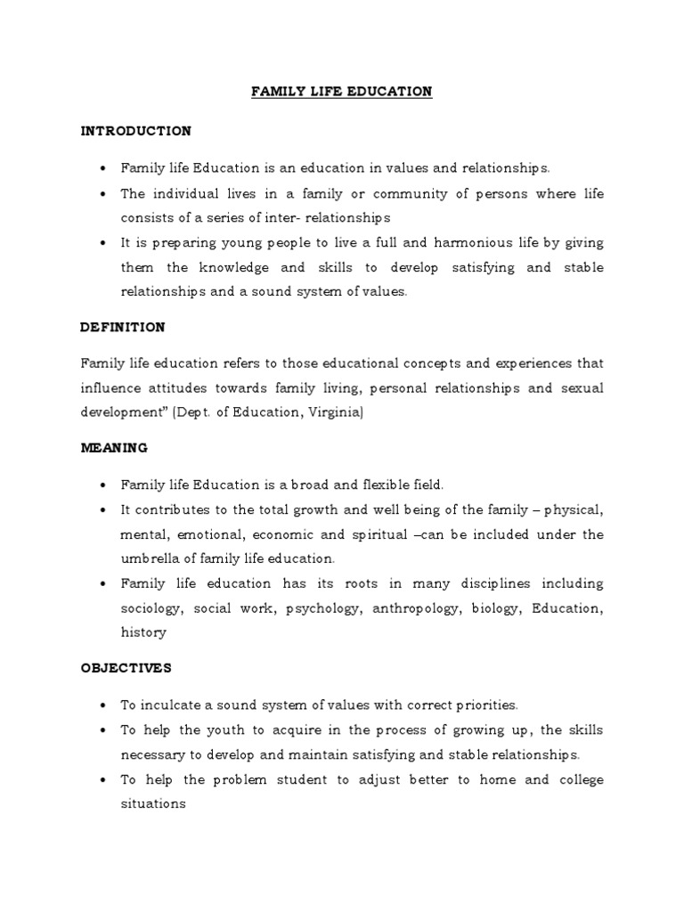 Family Life Education | PDF | Fetus | Pregnancy