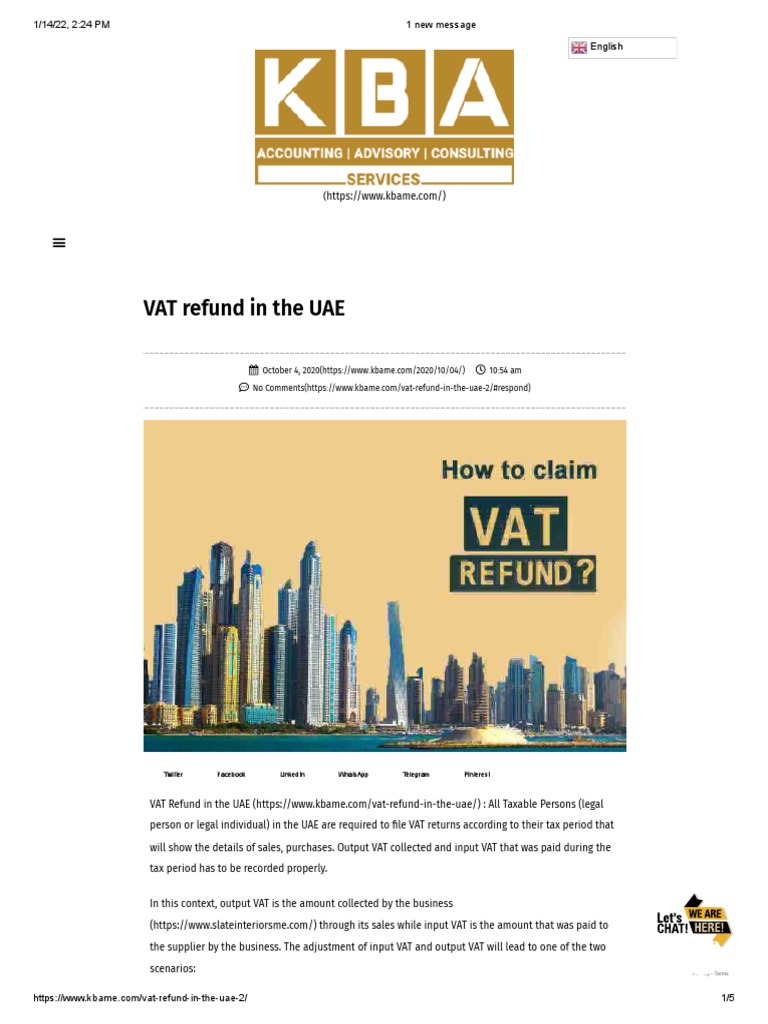 VAT Refund in The UAE - UAE Tourist VAT Tax Refund - VAT Return Filing ...