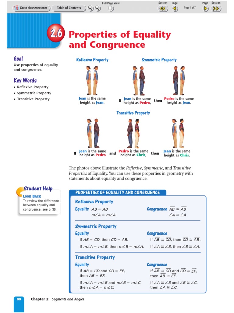 Properties of Equality and Congruence | PDF | Equations | Geometry