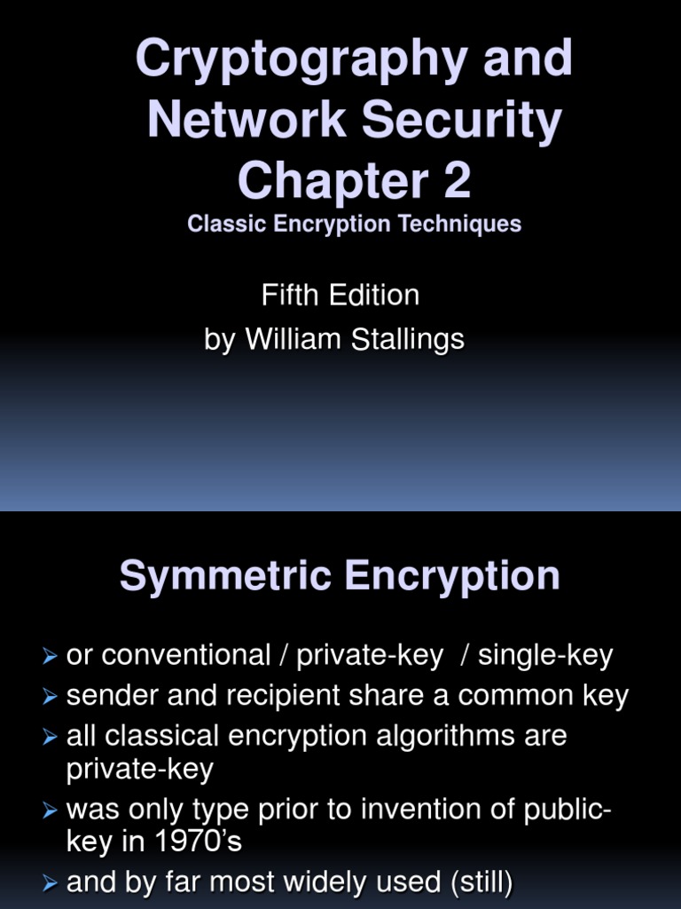 Cryptography and Network Security: Fifth Edition by William Stallings ...