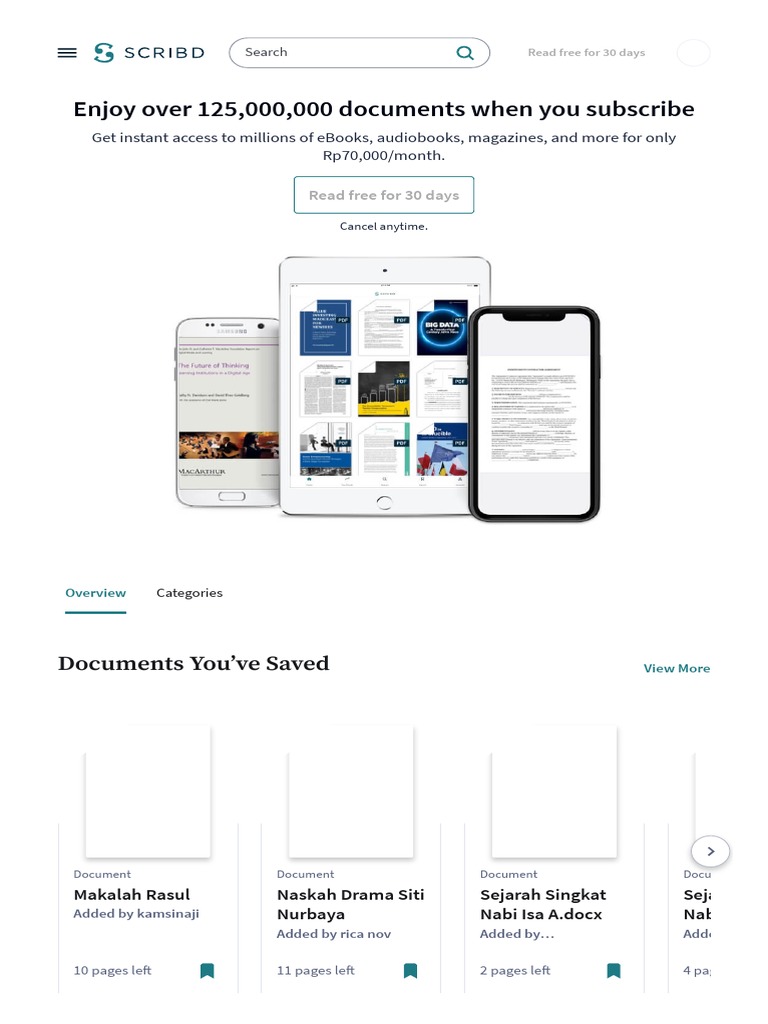 Explore & Upload Documents For Free - Scribd | PDF | Scribd | Cyberspace