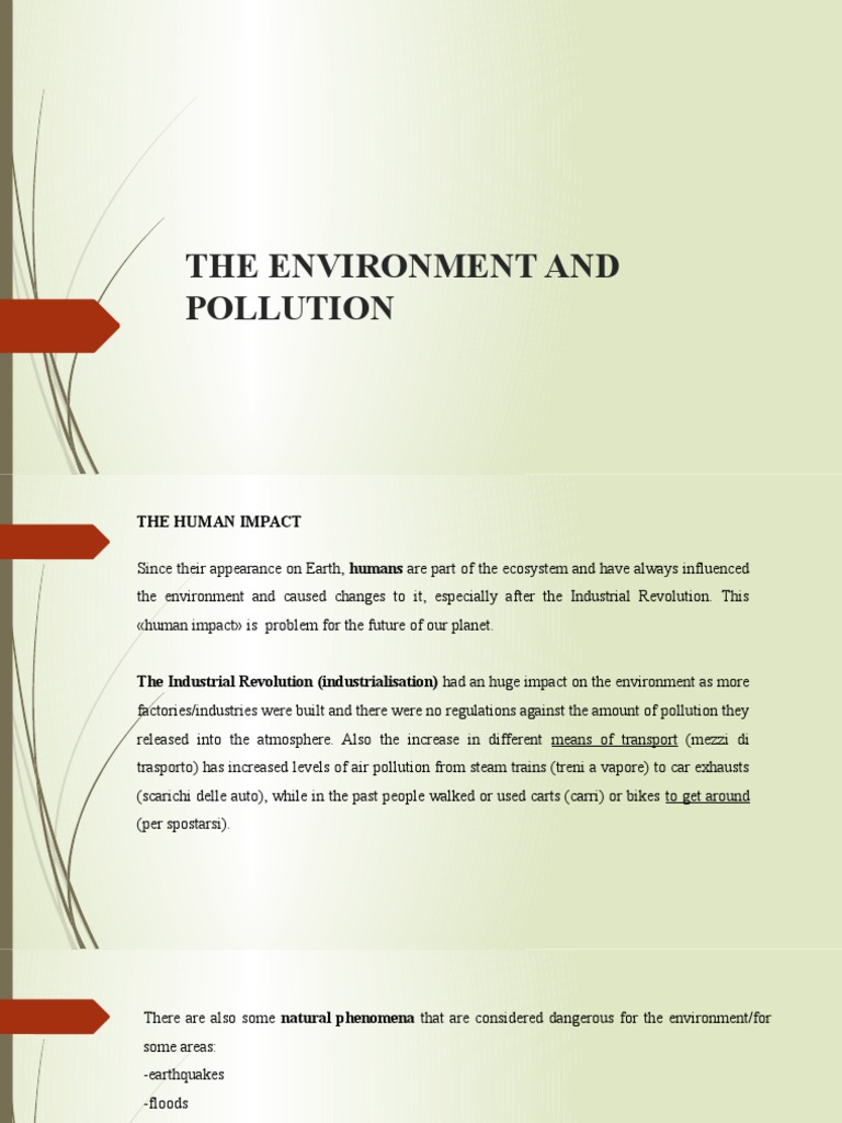 The Environment and Pollution | PDF | Air Pollution | Climate Change