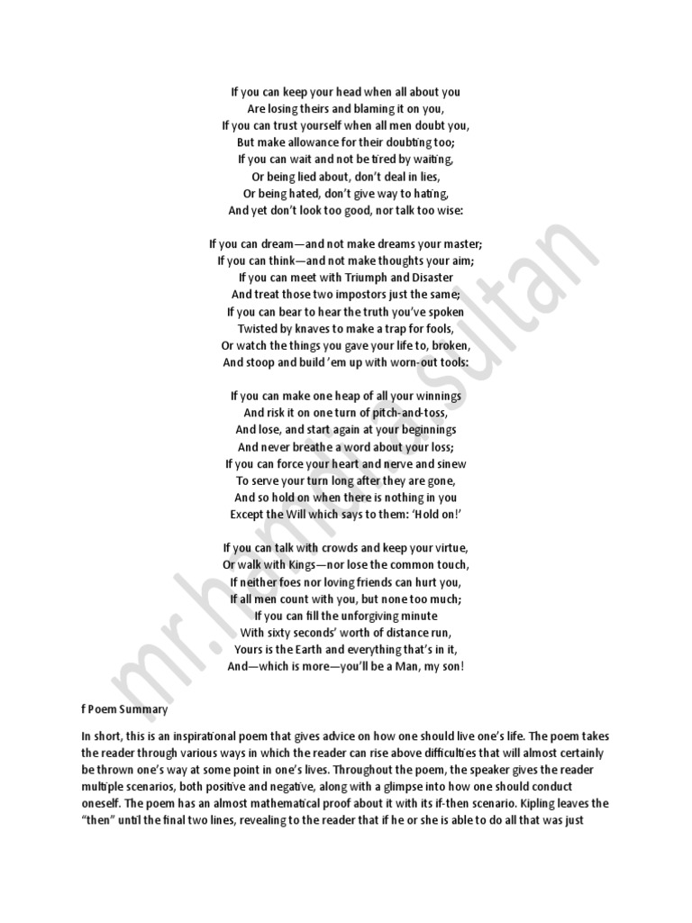If Poem | PDF | Poetry