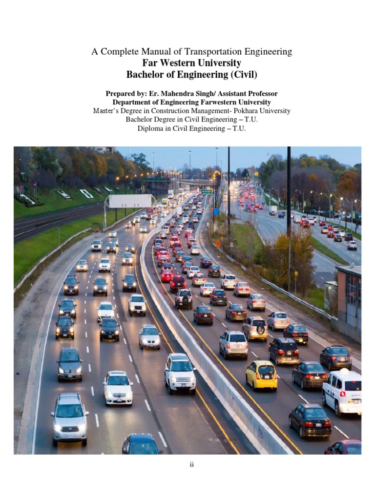 A Complete Note of Transportation Engineering | PDF | Transport | Road