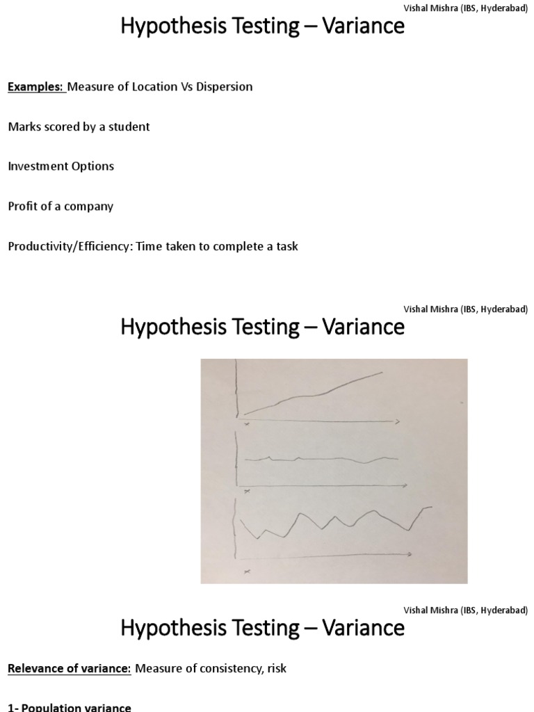 Hypothesis Testing Variance | PDF | Confidence Interval | Variance