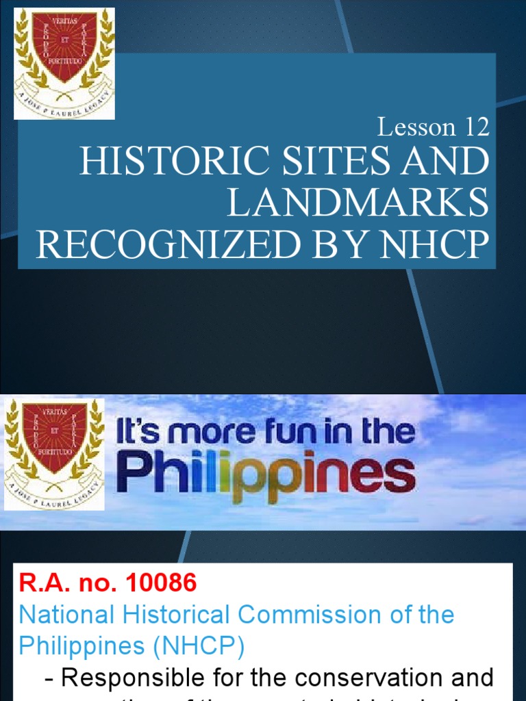 Lesson 8 - Historical Sites and Landmarks Recognized by The NHC1 | PDF