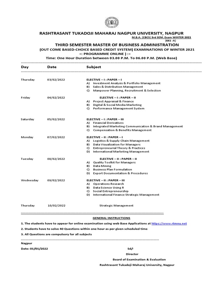 MBA 3rd Sem | PDF | Master Of Business Administration | Business