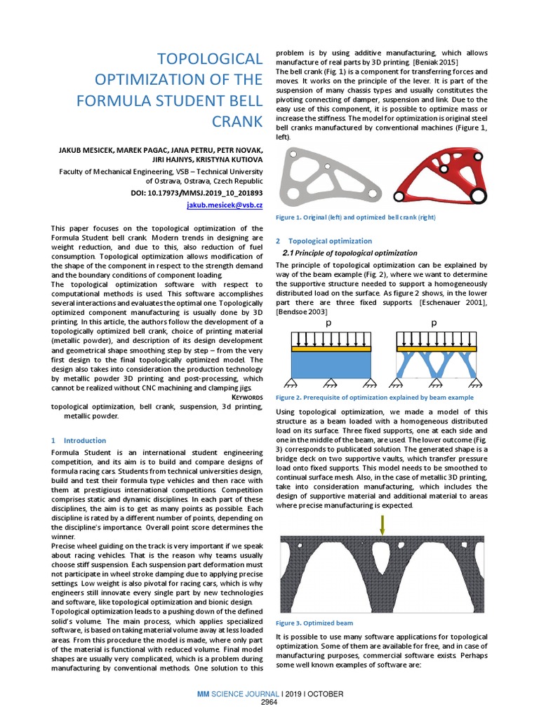 Mmscience 2019 10 Topological Optimization of The Formula Student Bell ...