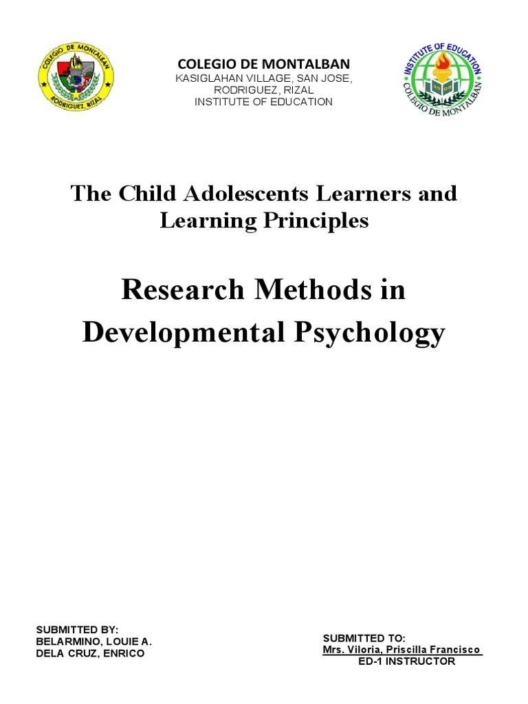 Research Methods in Developmental Psychology | PDF | Institutional ...