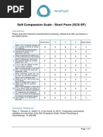 Self-Compassion Short Scale Neff | PDF | Metaphysics Of Mind | Psychiatry