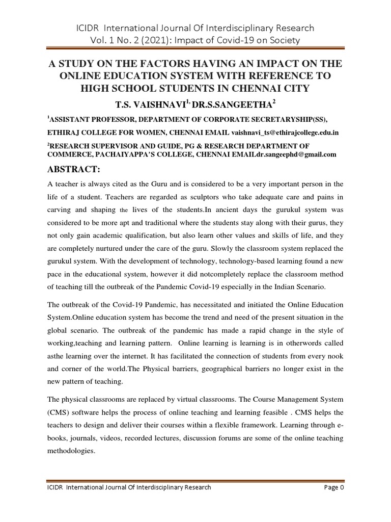 Icdr Journal Publication | Download Free PDF | Educational Technology ...