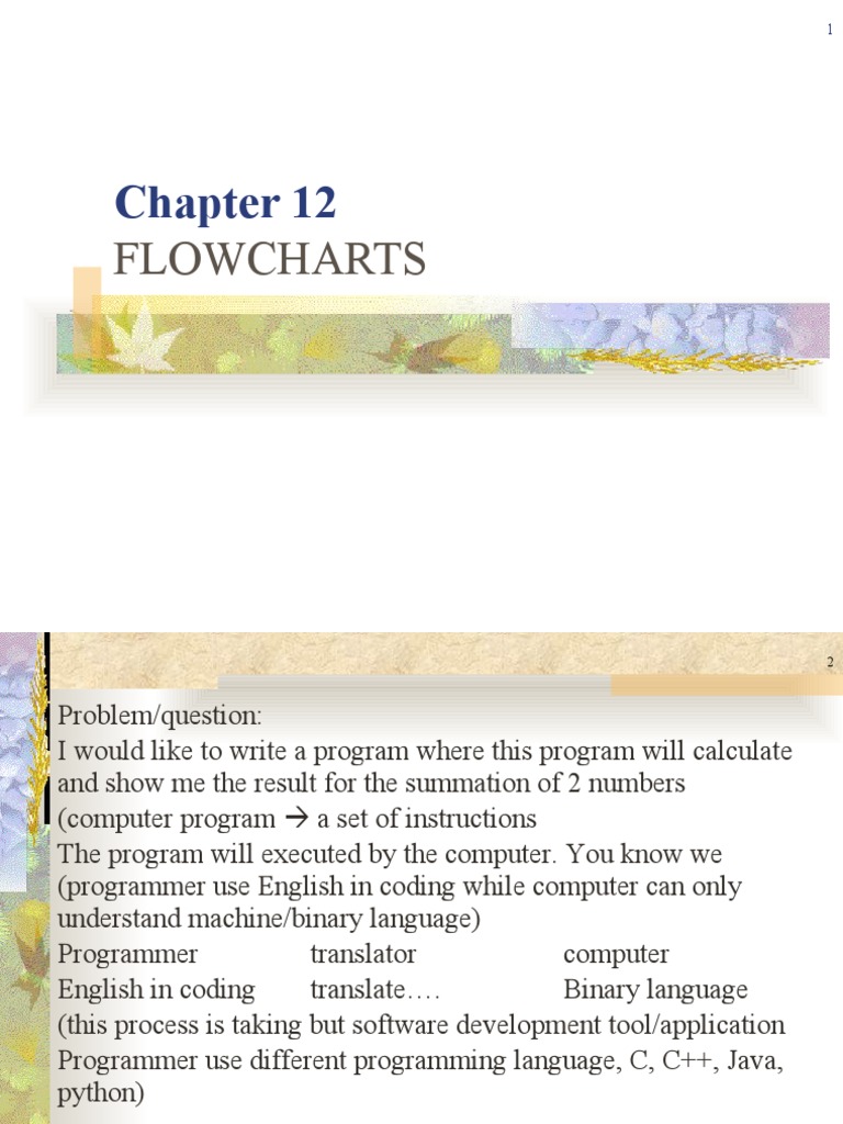 Chapter12 Flow Charts Pdf Algorithms Control Flow 
