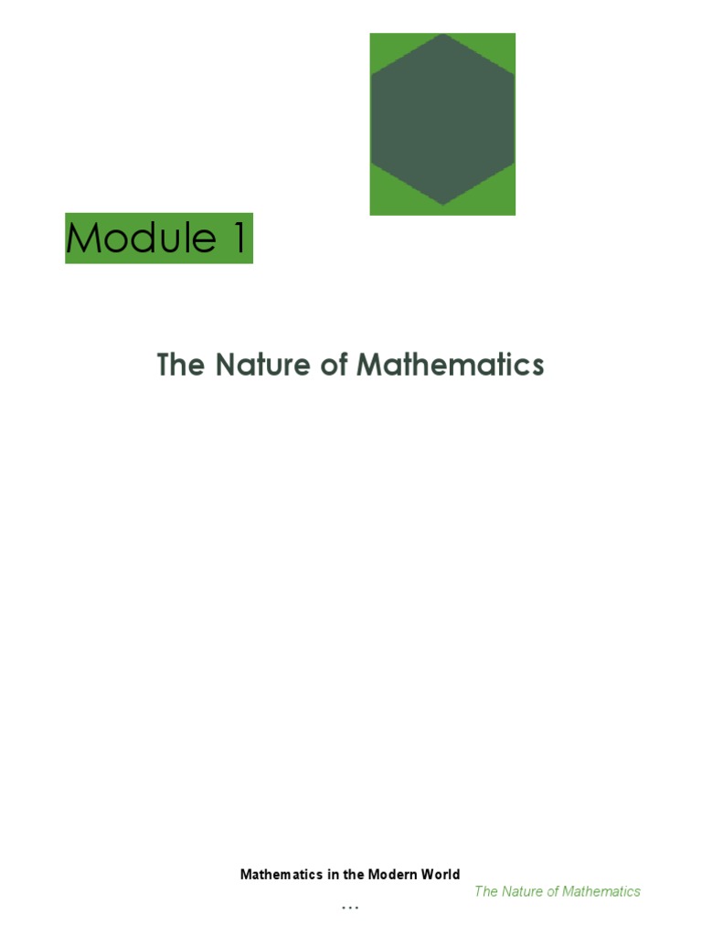 Ge - MMW Module No. 1 | PDF | Mathematics | Pattern