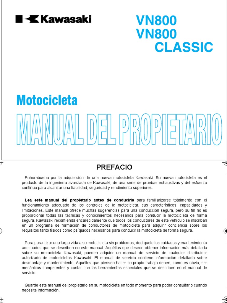 VN800 Es | PDF | Gasolina | Motocicleta