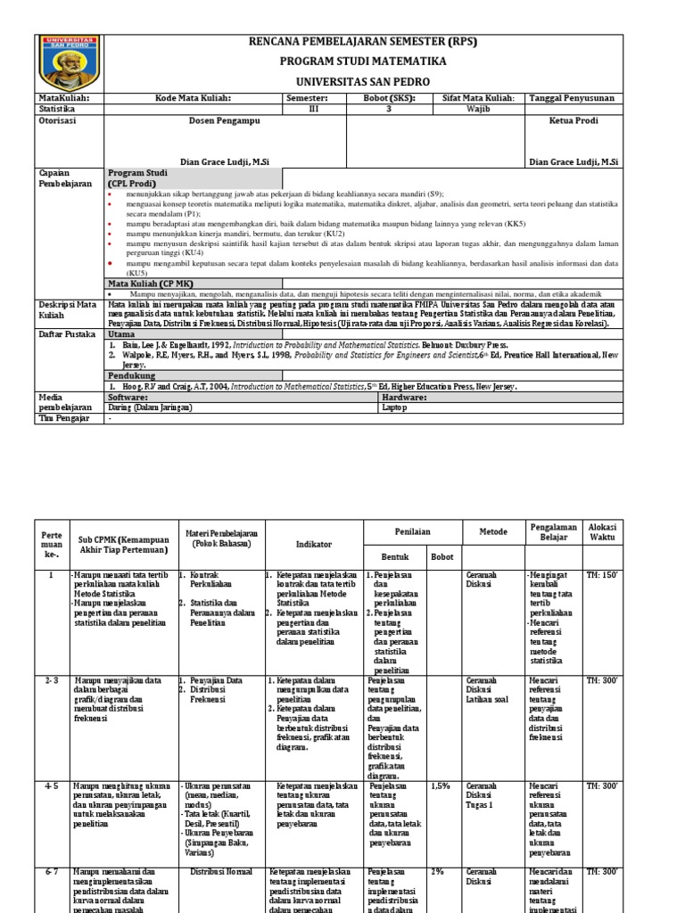 RPS Statistika TI | PDF