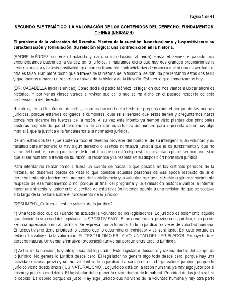 4 Segundo Eje - La Valoracion de Los Contenidos Del Derecho Fundamentos y Fines | PDF | Laozi ...