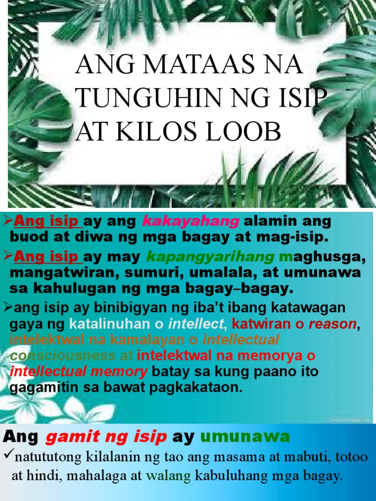 Esp-10 Aralin I 1 Isip at Kilos-Loob | PDF