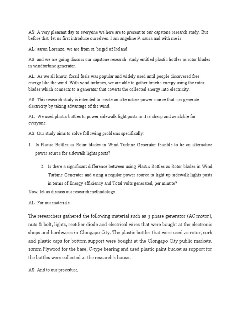 SCRIPT | PDF | Electric Generator | Turbine