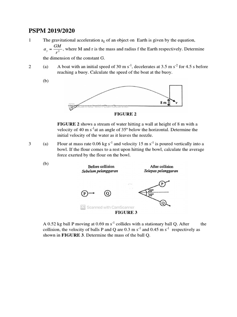 SP015 PSPM 1 2019.2020 | PDF | Gases | Force