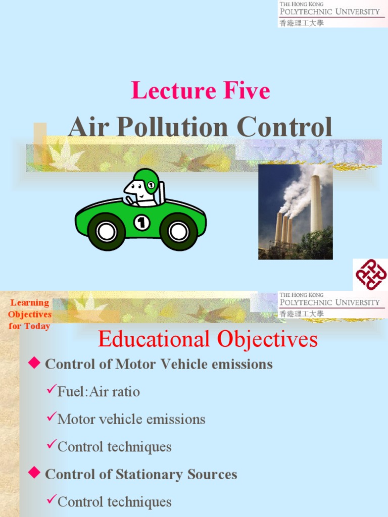 Lecture 5 - Air Pollution Control - Web | PDF | Internal Combustion ...