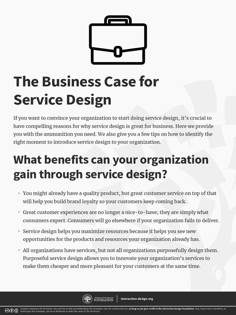 The Business Case for Service Design | PDF | Economies | Design