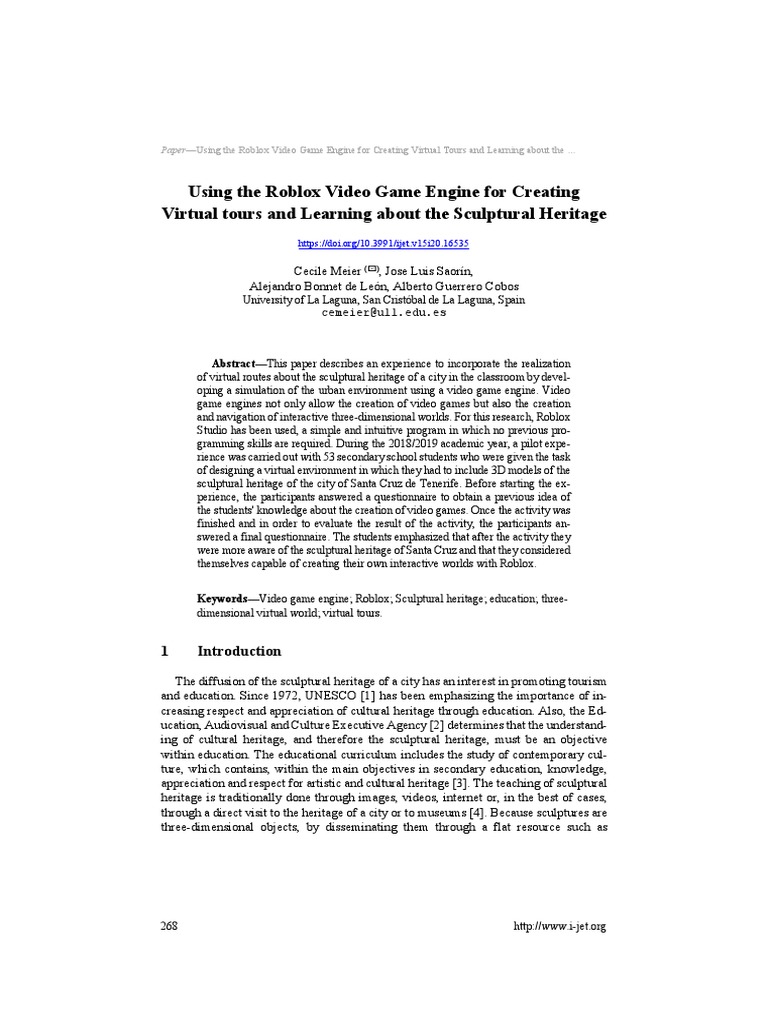 Article Roblox Education | PDF | 3 D Computer Graphics | Computer ...