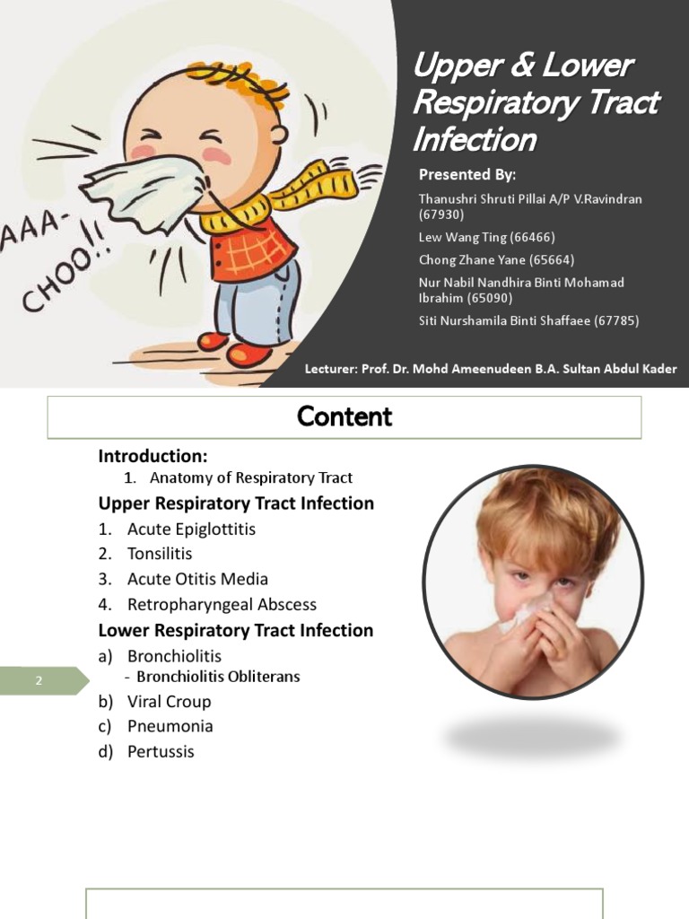 Presentation URTI& LRTI - G1 | PDF | Pneumonia | Respiratory Tract