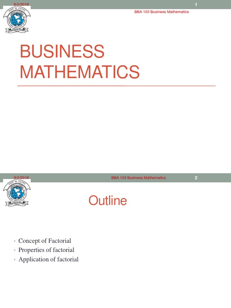 Concept of Factorial | PDF | Numbers | Mathematics
