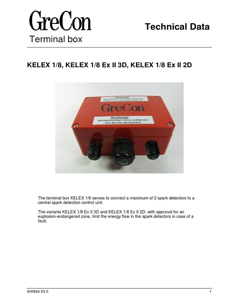 Terminal Box: Technical Data | Download Free PDF | Manufactured Goods